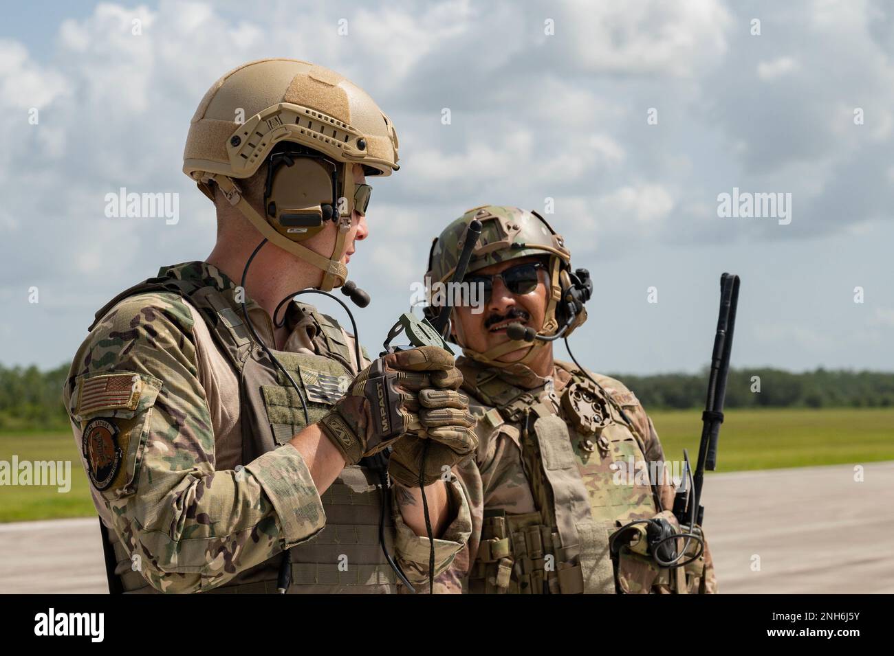 U.S. Air Force Technical Sgt. Homar Vallejo and Senior Airman John ...