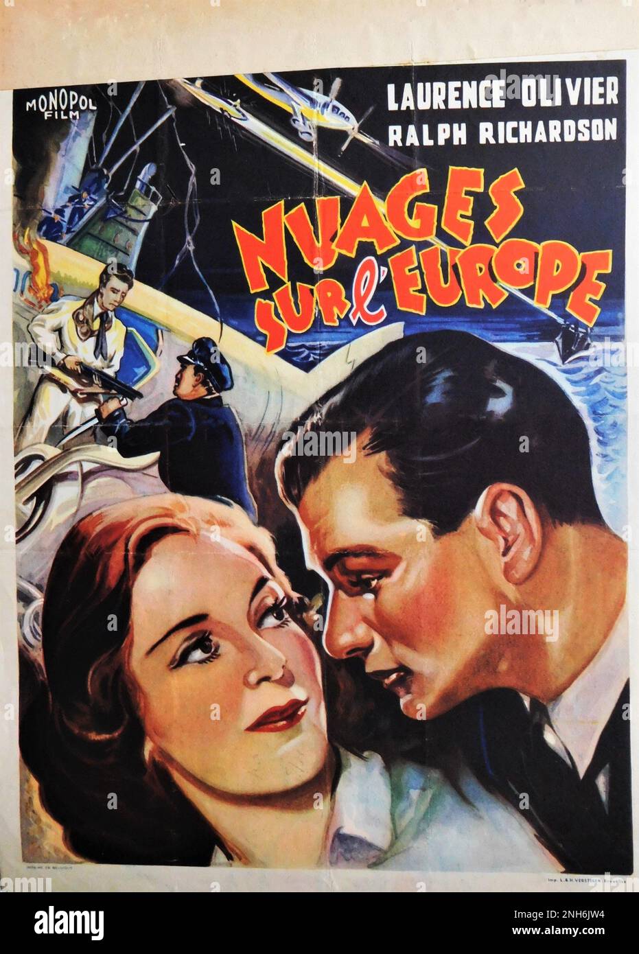 Belgian poster for LAURENCE OLIVIER VALERIE HOBSON and RALPH RICHARDSON ...