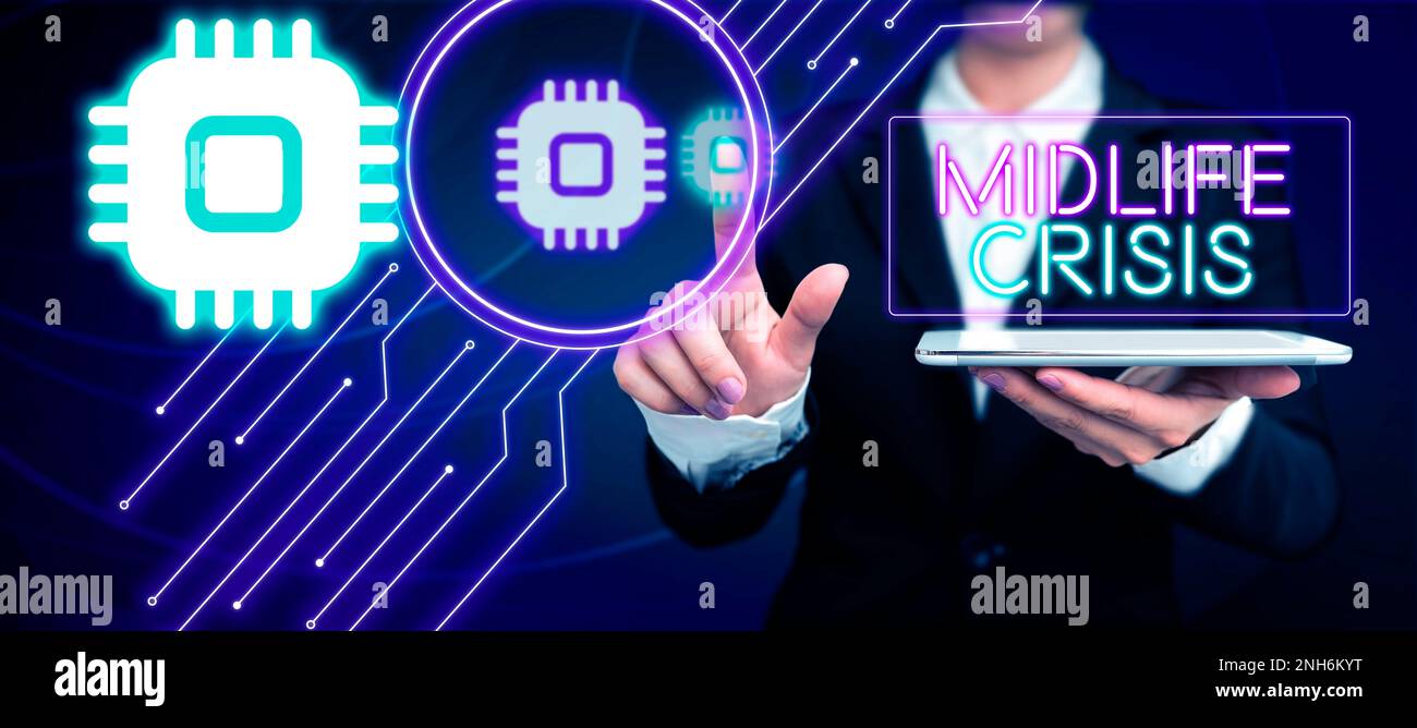 Conceptual display Midlife Crisis. Word Written on Software development ...