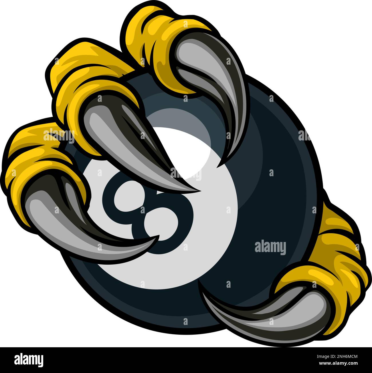 Pool Billiards Ball Monster Hand Claws Talons Stock Vector Image & Art ...