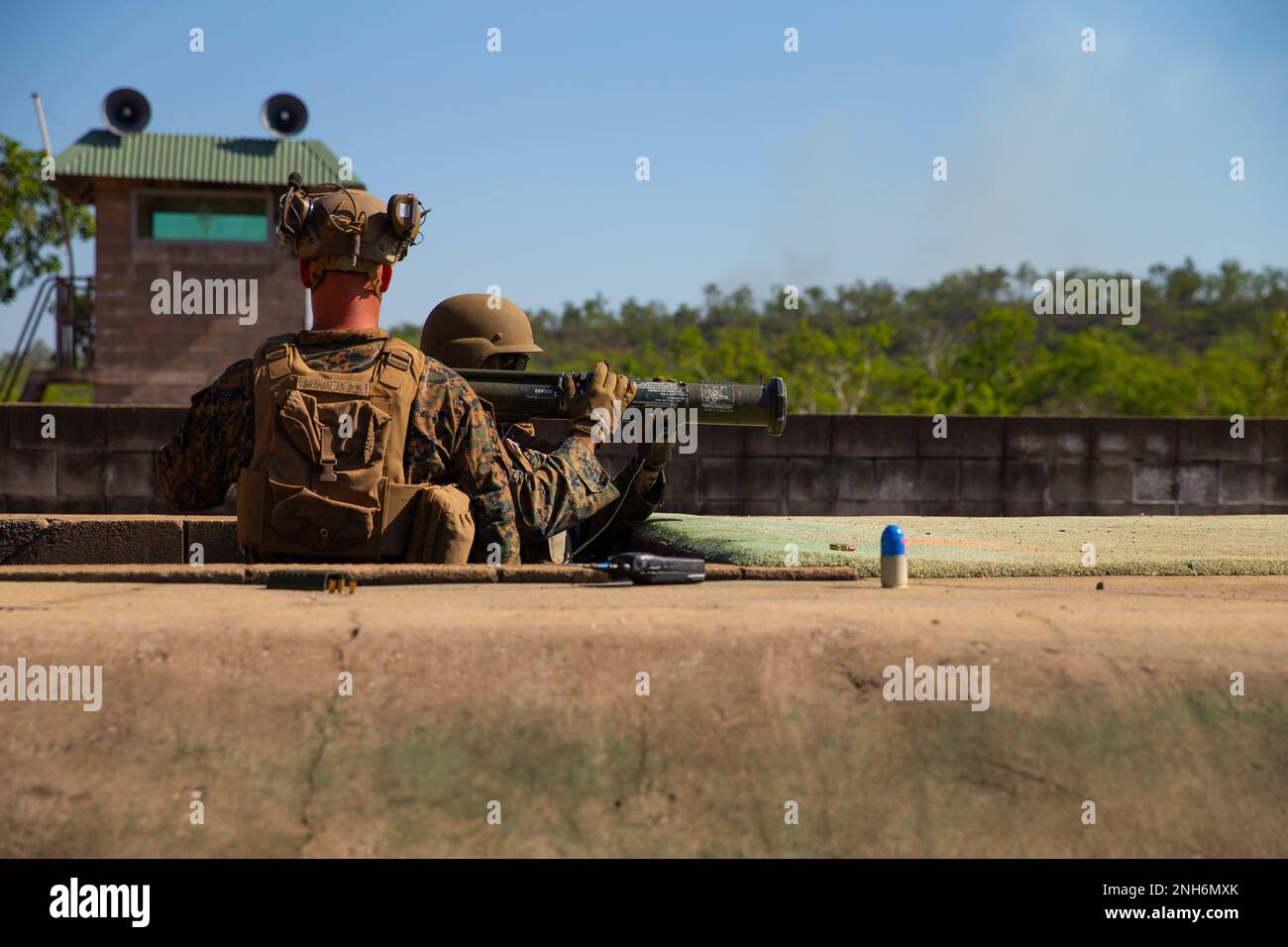 U.S. Marine Corps Staff Sgt. Aaron Graham, a platoon sergeant, and Cpl ...