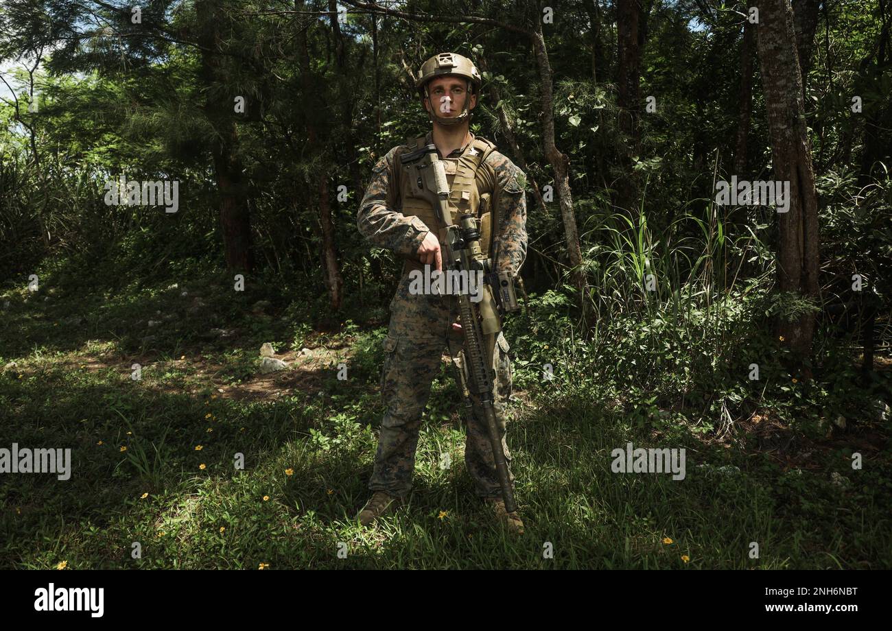 U.S. Marine Corps Sgt. Trevor Hancock, a scout sniper team leader with ...