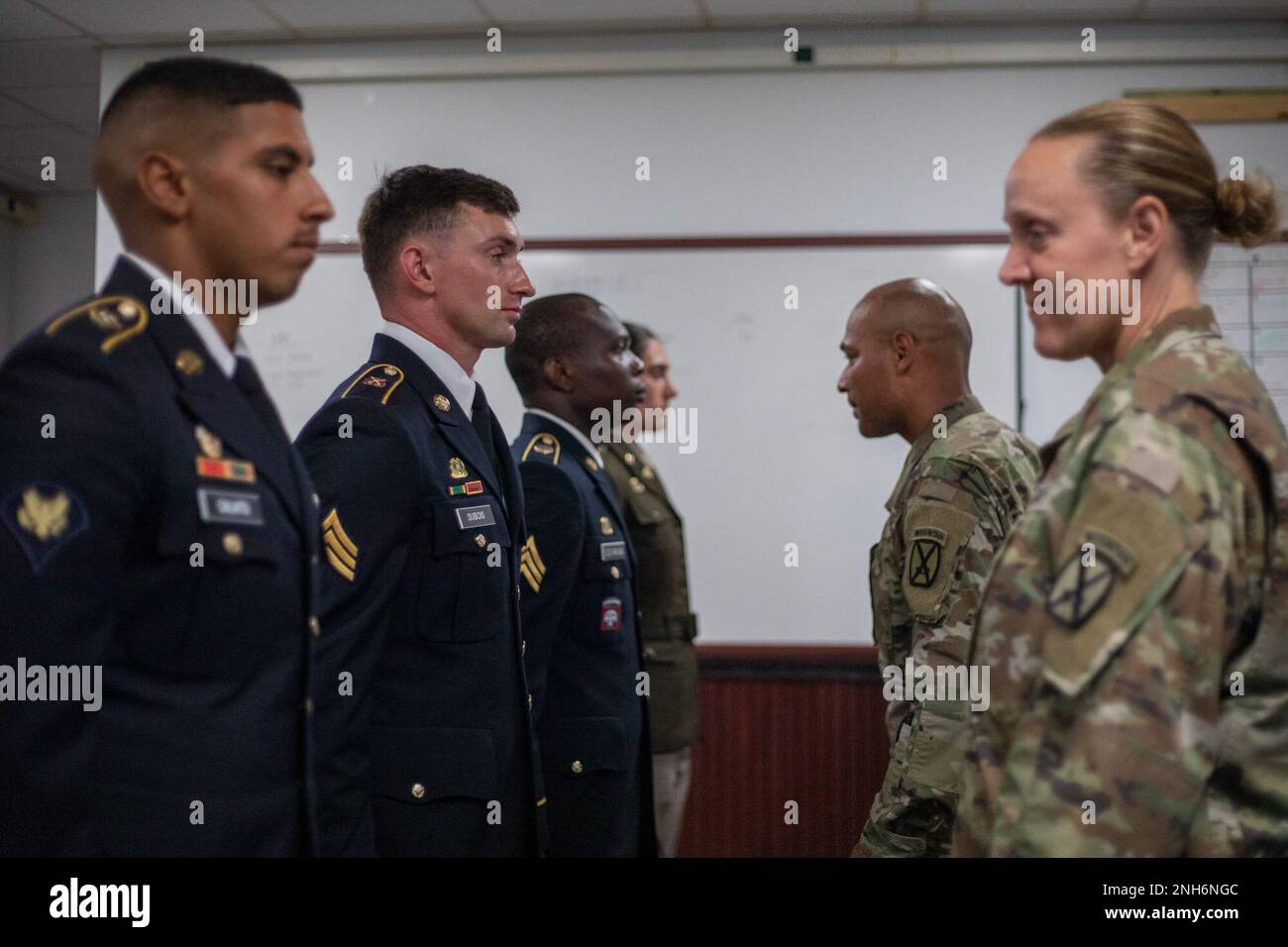 Command Sgt. Maj. Francisco Valiente, far right, command sergeant major ...