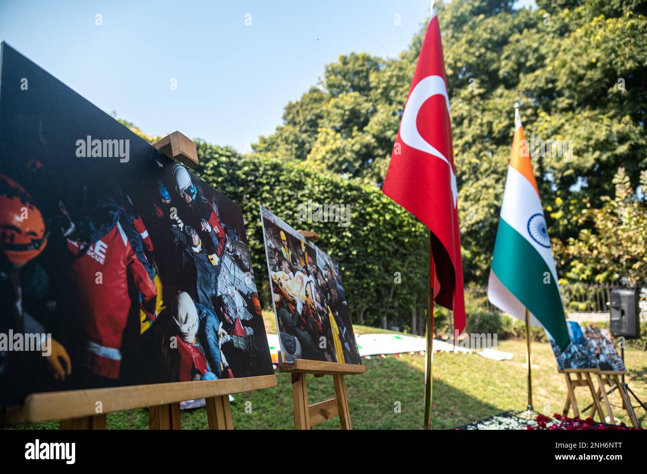 New Delhi, Delhi, India. 21st Feb, 2023. Pictures of the Turkey and ...