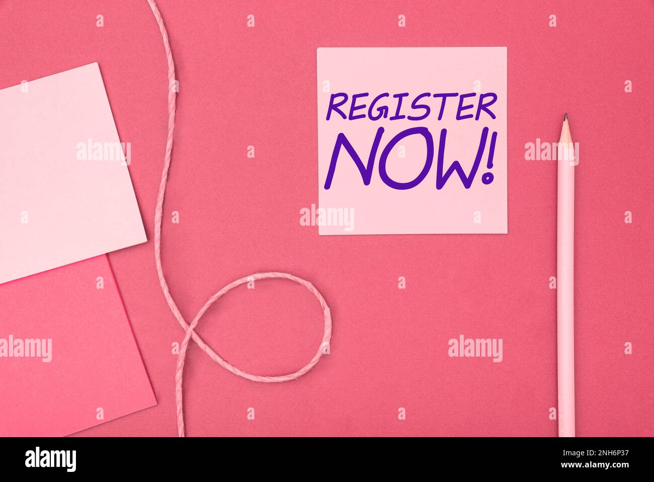 Text caption presenting Register Now. Business approach Name in an ...