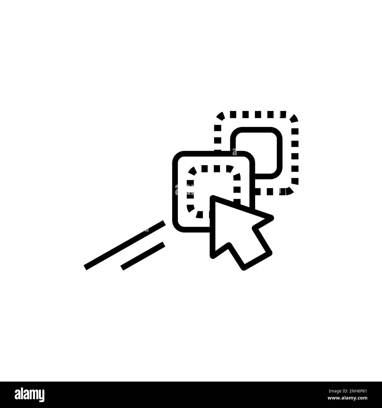 Screen cursor icon Black and White Stock Photos & Images - Alamy