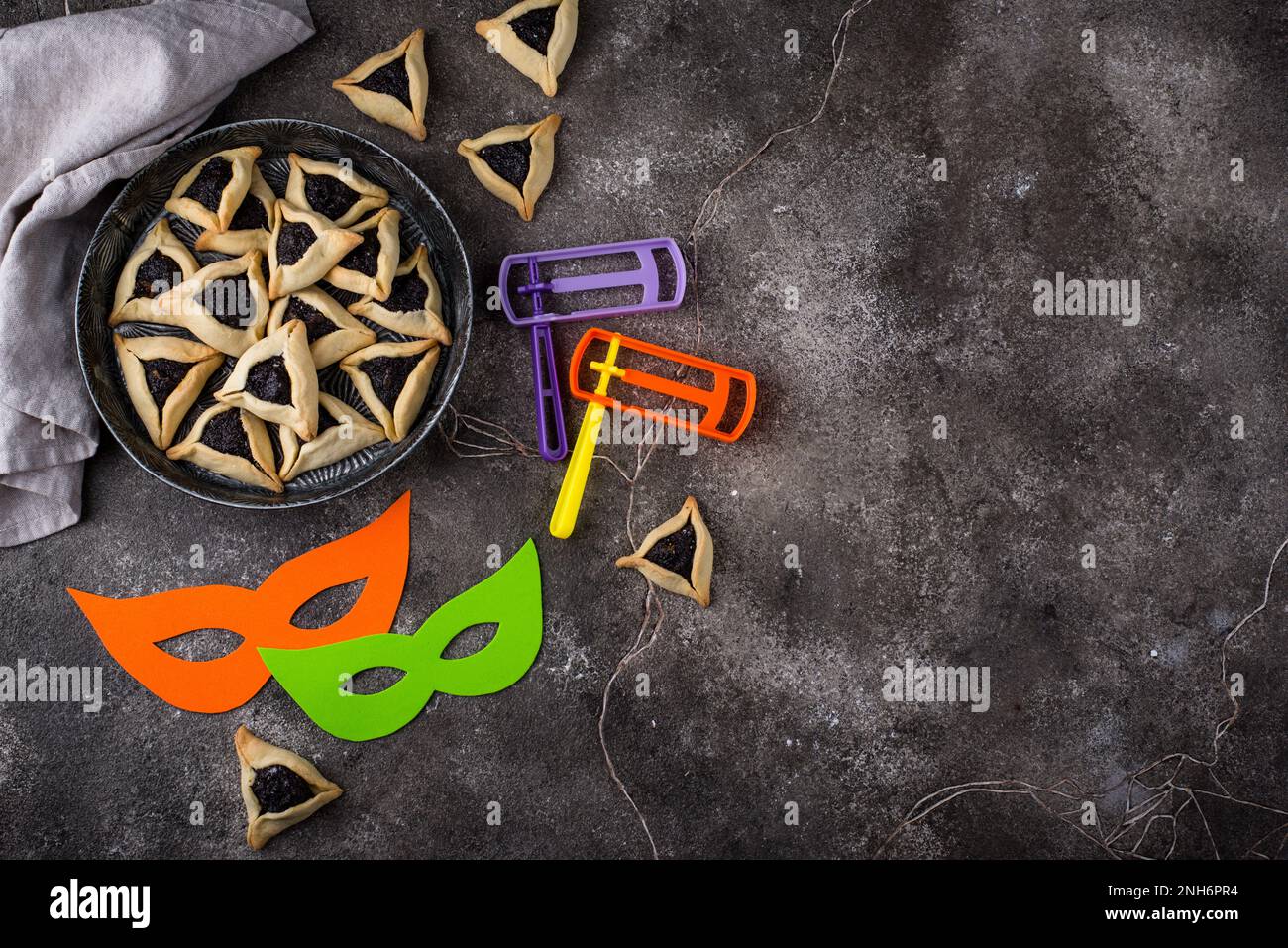 Traditional Jewish Purim cookies Hamantaschen Stock Photo - Alamy