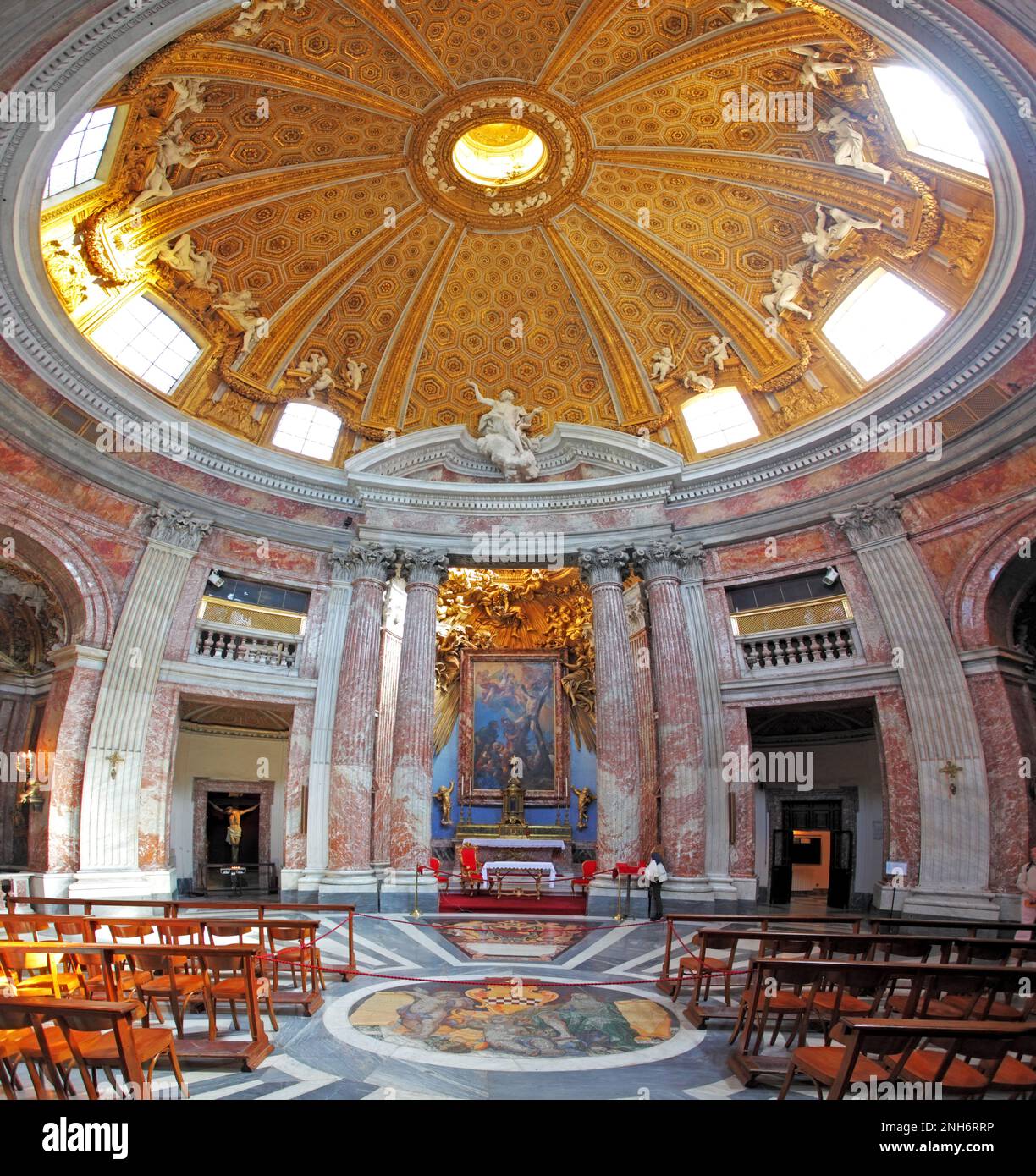 Rome interior in church saint Andrea al Quirinale Stock Photo - Alamy