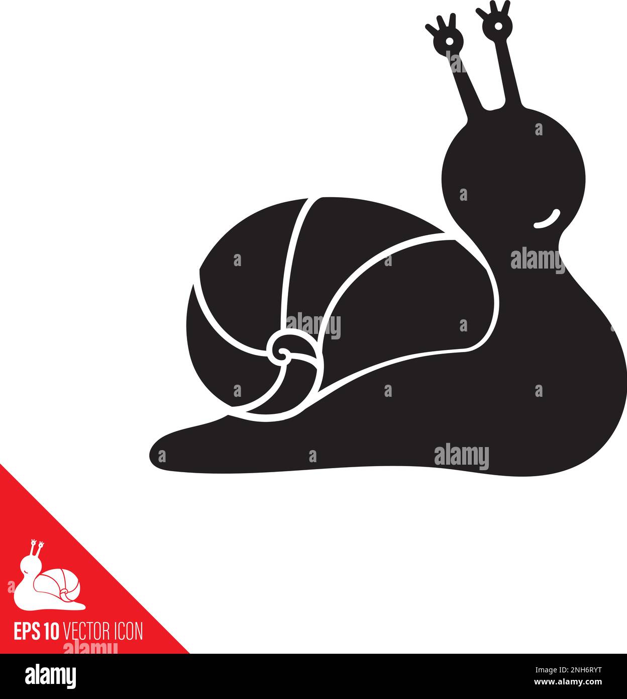 Cute happy snail with spiral house cartoon character vector glyph icon ...