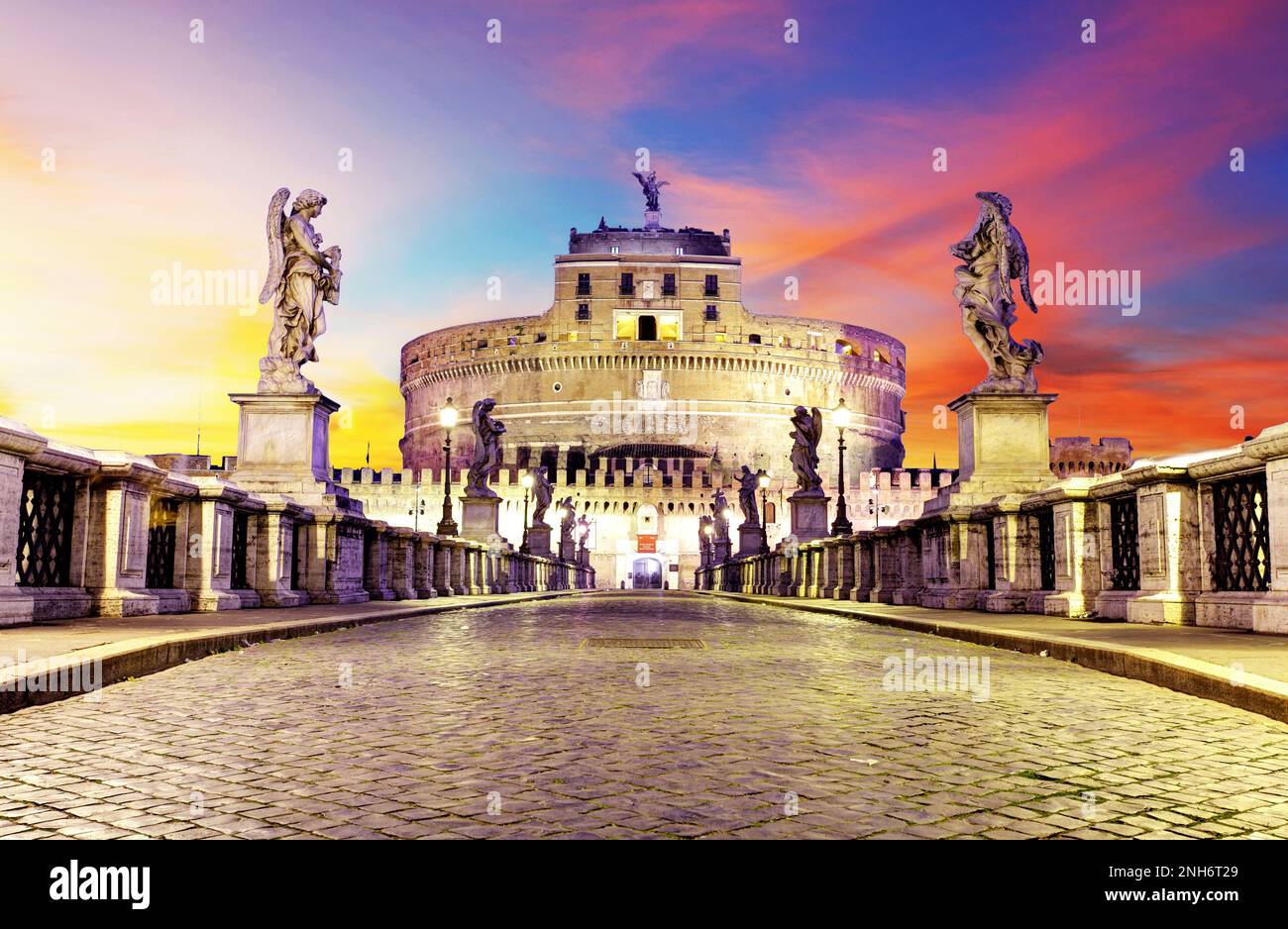 Castel sant angelo from bridge hi-res stock photography and images - Alamy