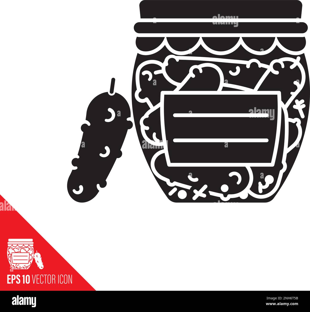 Cucumber gherkin preserved Stock Vector Images - Alamy