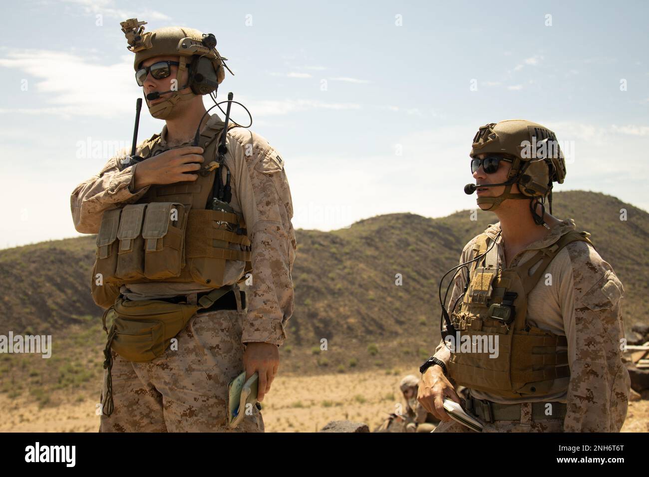 U.S. Marine Corps Capt. Walker Clark, and Capt. Zachary Compeau, both ...