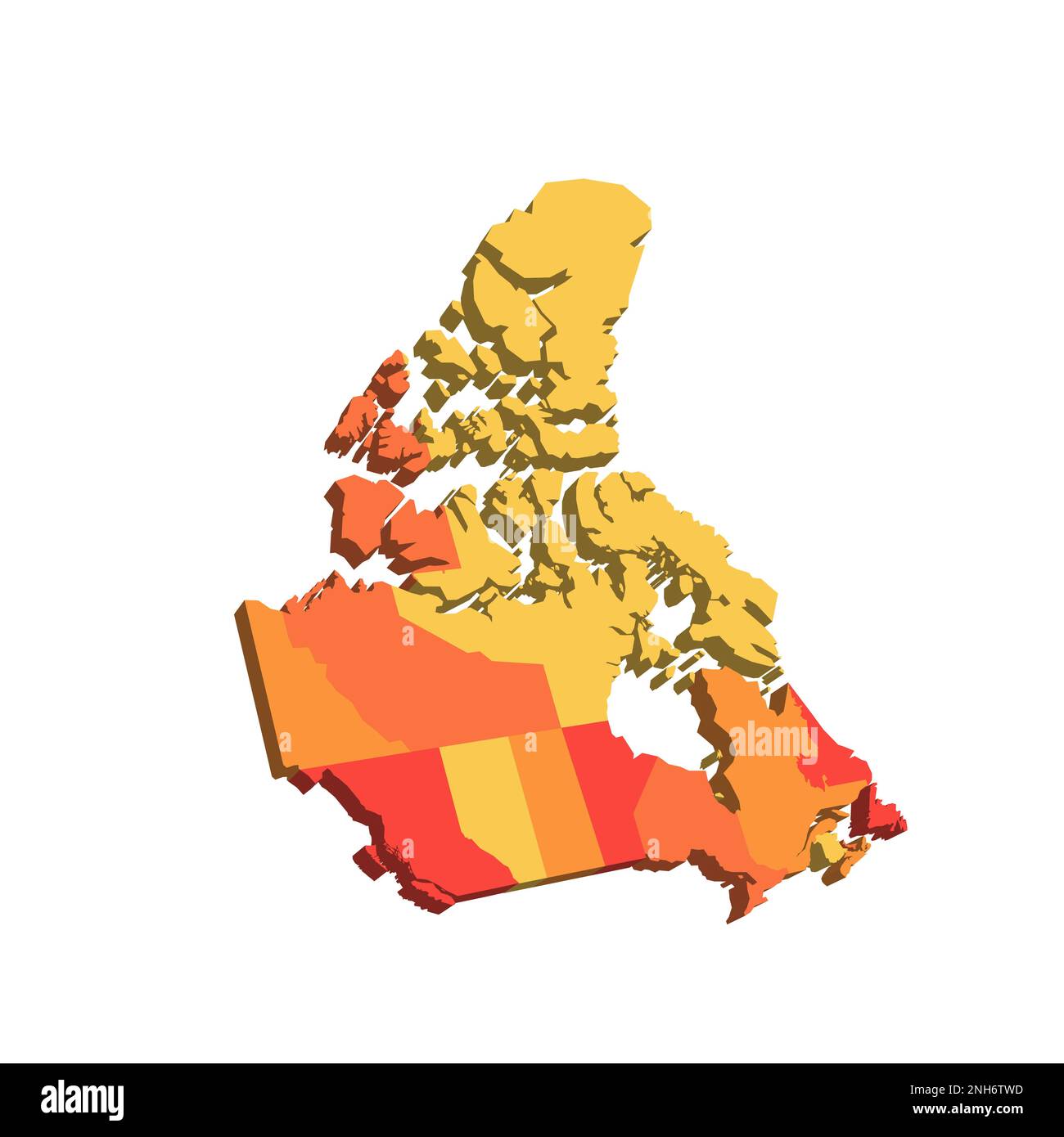 Canada political map of administrative divisions - provinces and ...