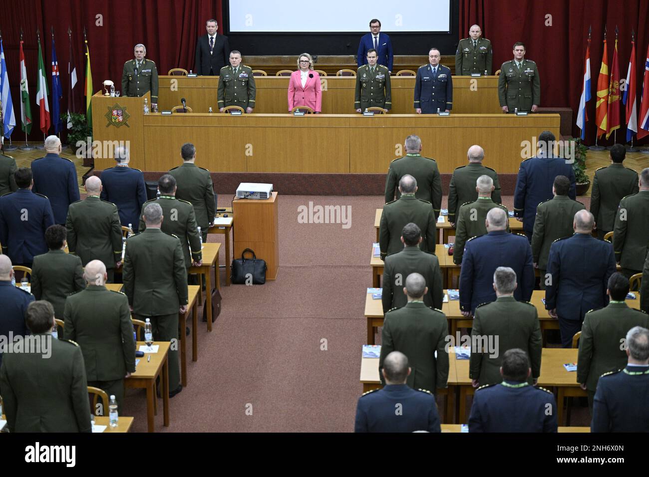 Prague, Czech Republic. 21st Feb, 2023. Defence Minister Jana ...
