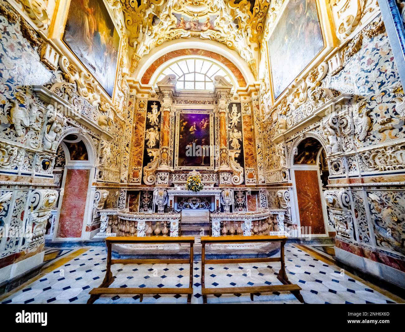 Chapel of Immaculate Conception and Saint Francis Borgia in the baroque style church of Jesus ...