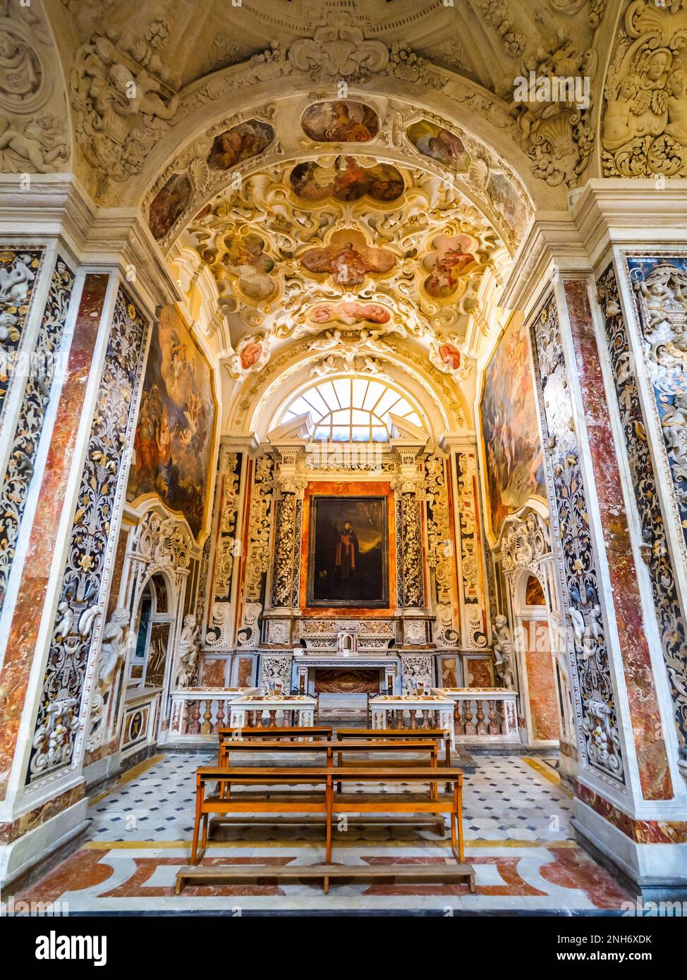 Saint Rosalia chapel (1629-1751) in the baroque style church of Jesus (chiesa del Gesu' ) called ...