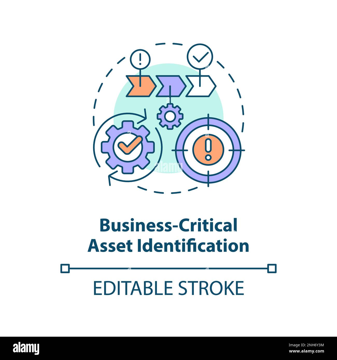 Business-critical asset identification concept icon Stock Vector Image ...