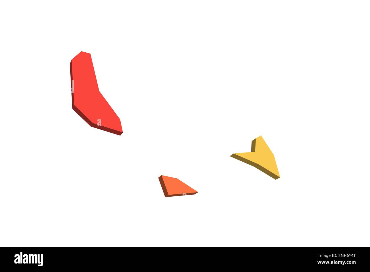 Comoros political map of administrative divisions - autonomous islands ...