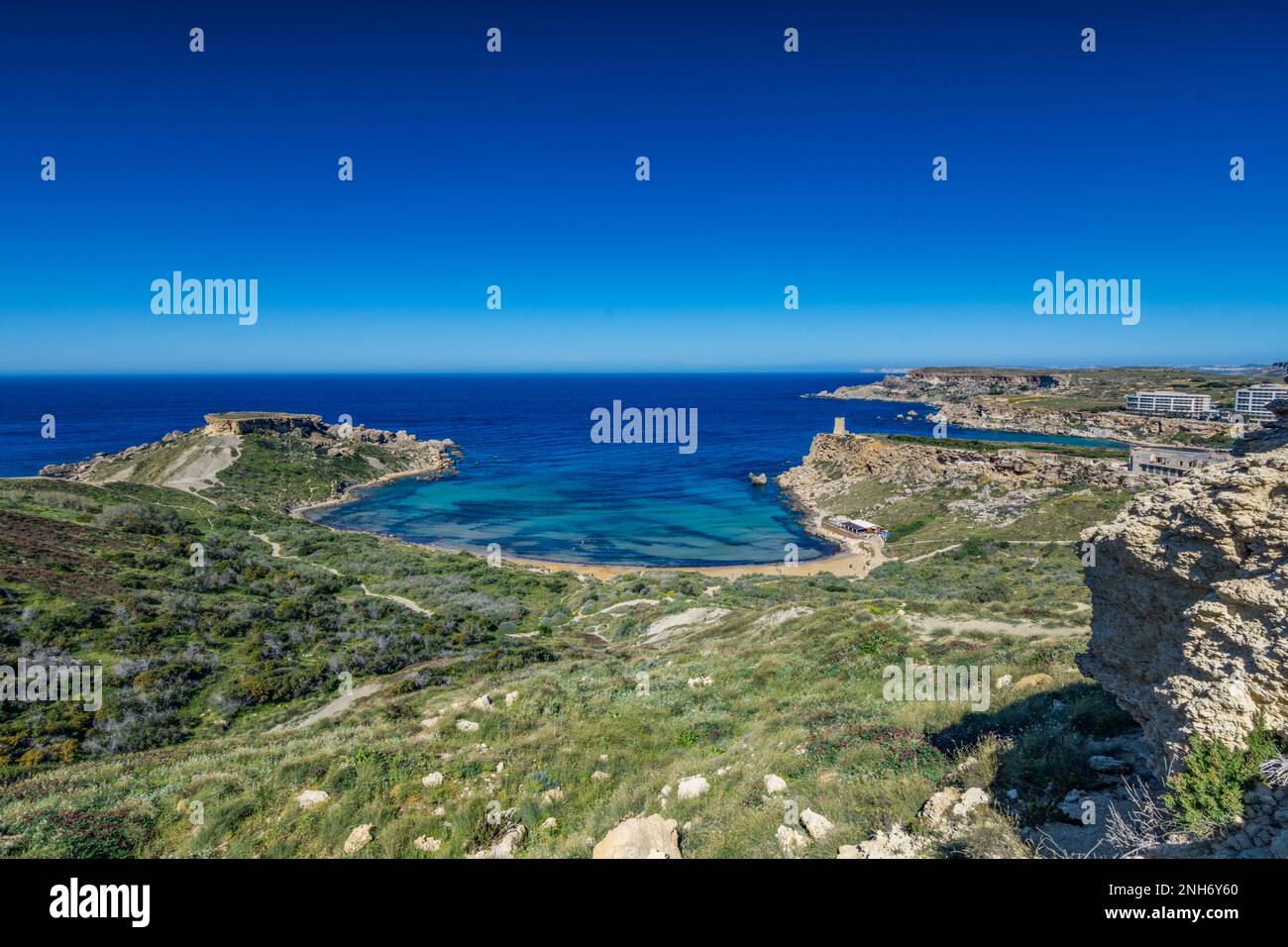 Riviera beach, Malta Stock Photo - Alamy