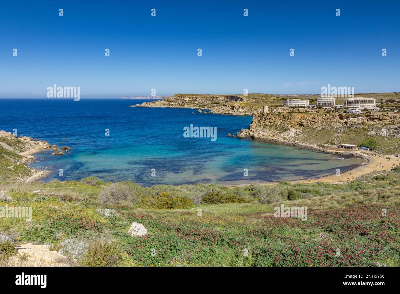 Riviera beach, Malta Stock Photo - Alamy