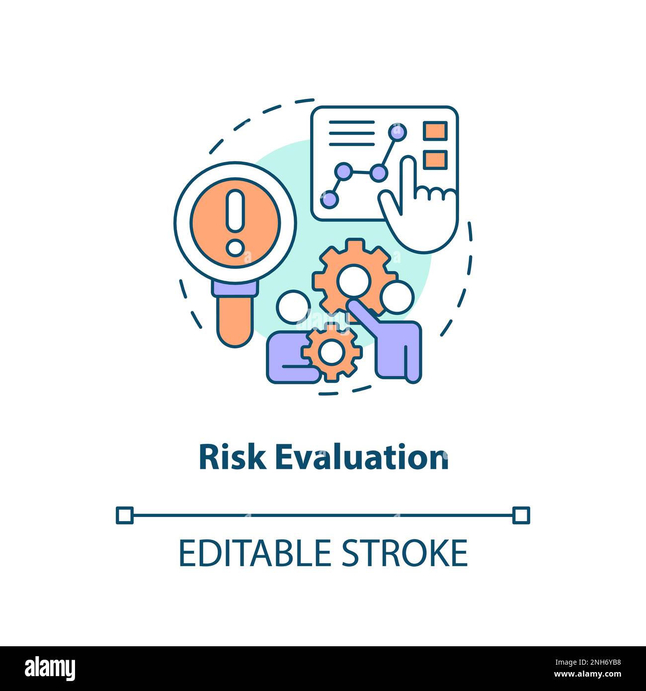 Risk evaluation concept icon Stock Vector Image & Art - Alamy