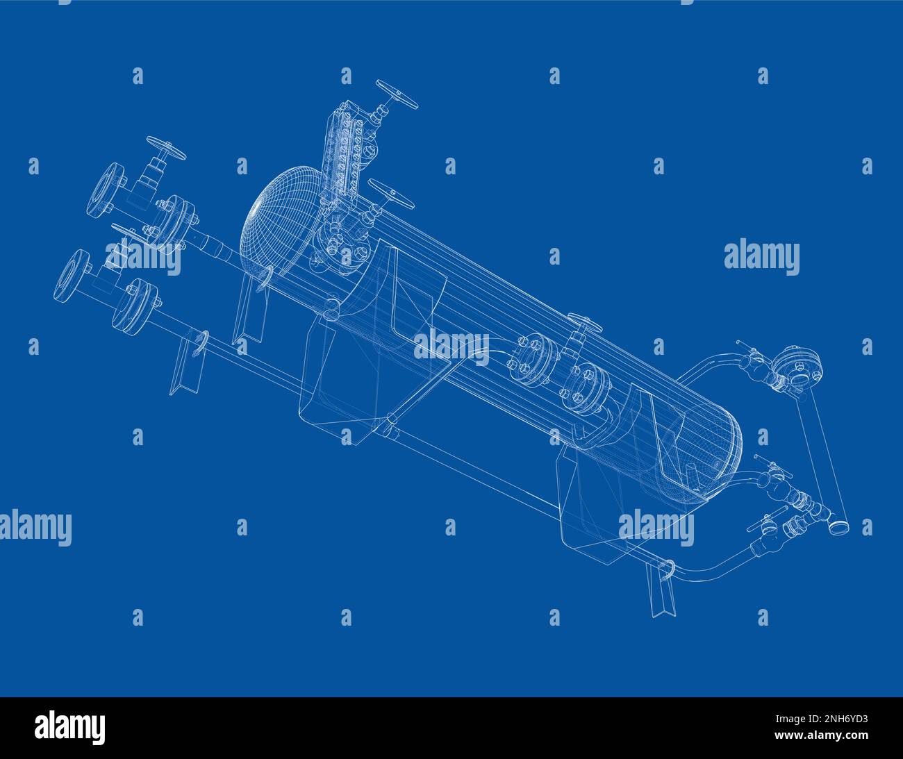 Industrial tank with valves. Vector Stock Vector Image & Art - Alamy
