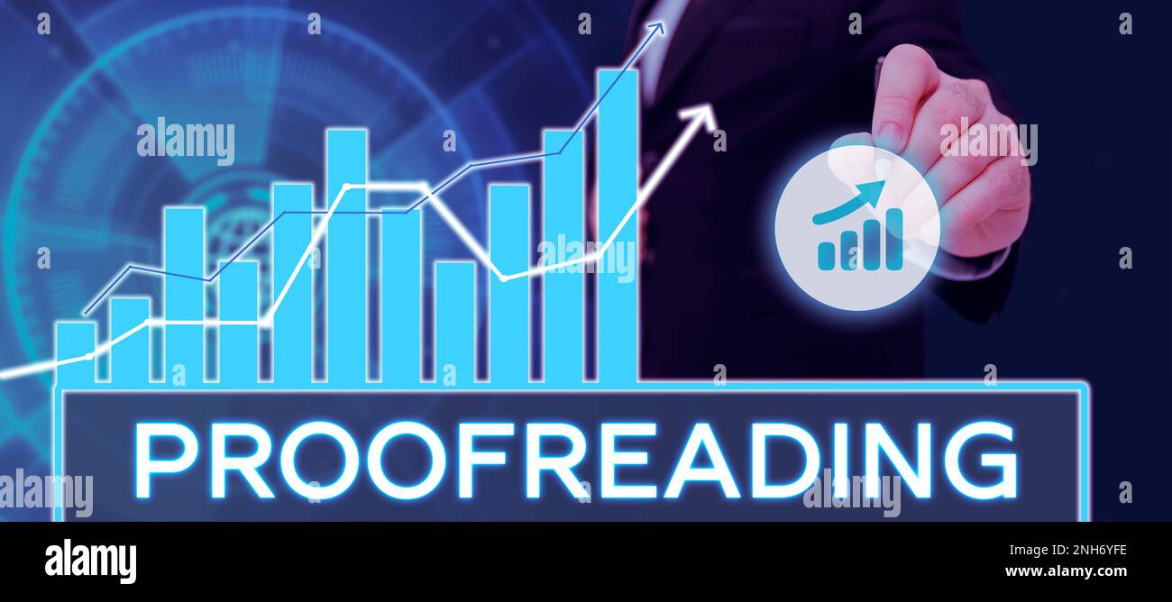 Writing Displaying Text Proofreading Internet Concept Act Of Reading And Marking Spelling