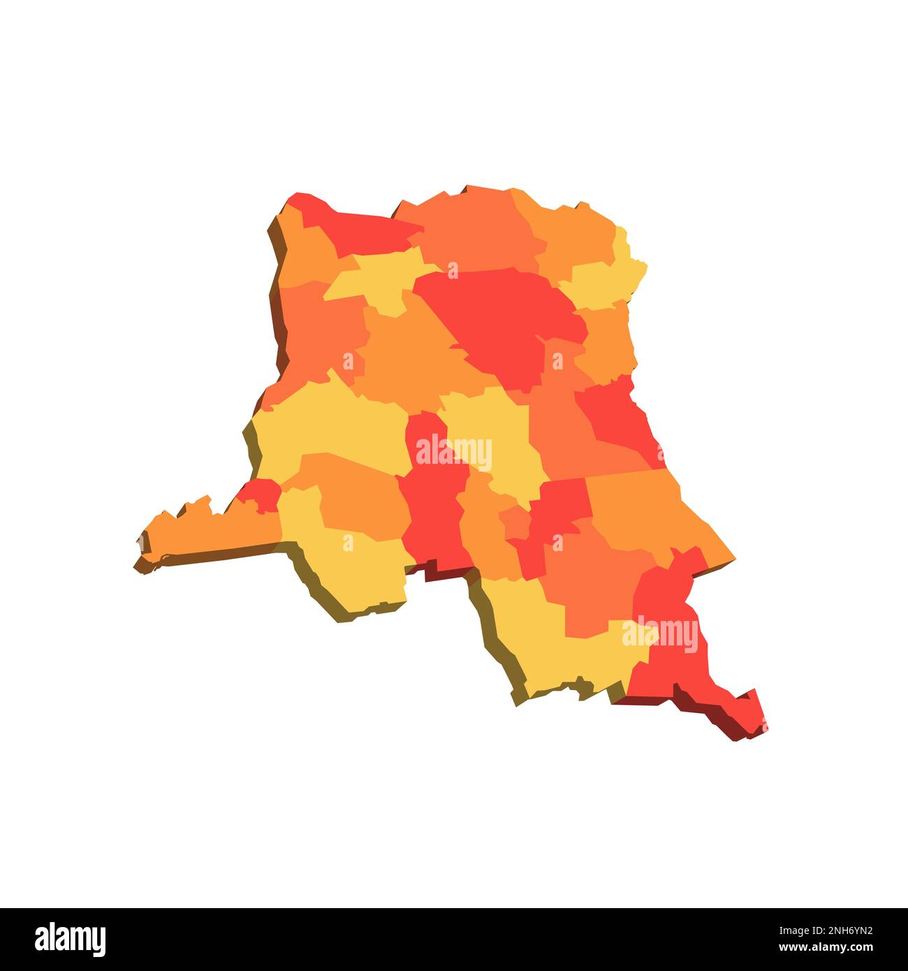 Democratic Republic of the Congo political map of administrative ...