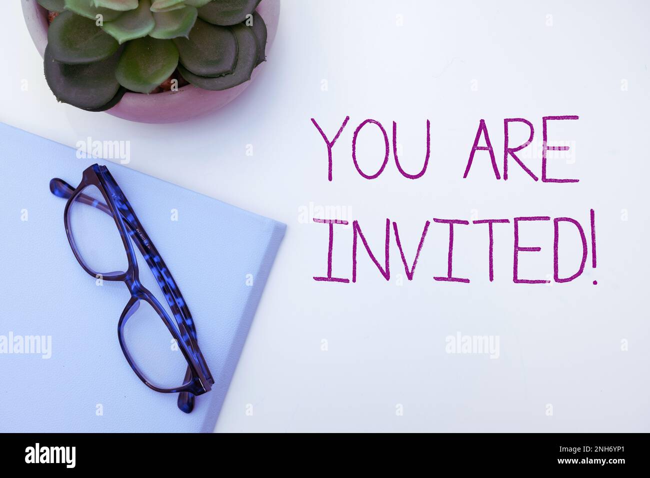 Text sign showing You Are Invited. Word for Receiving and invitation for an event Join us to ...