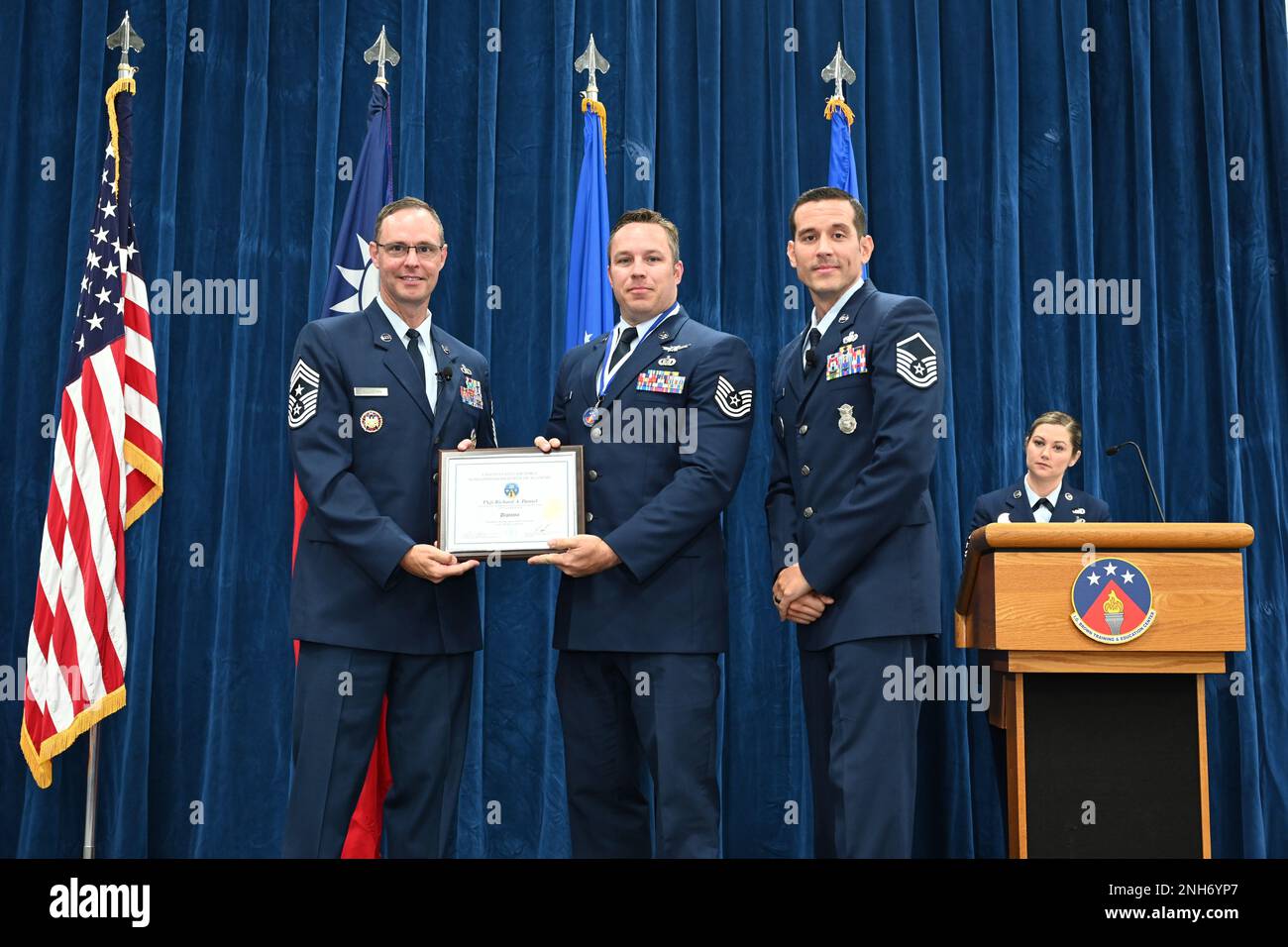 U.S. Air Force Tech. Sgt. Robert Stark receives the Distinguished ...