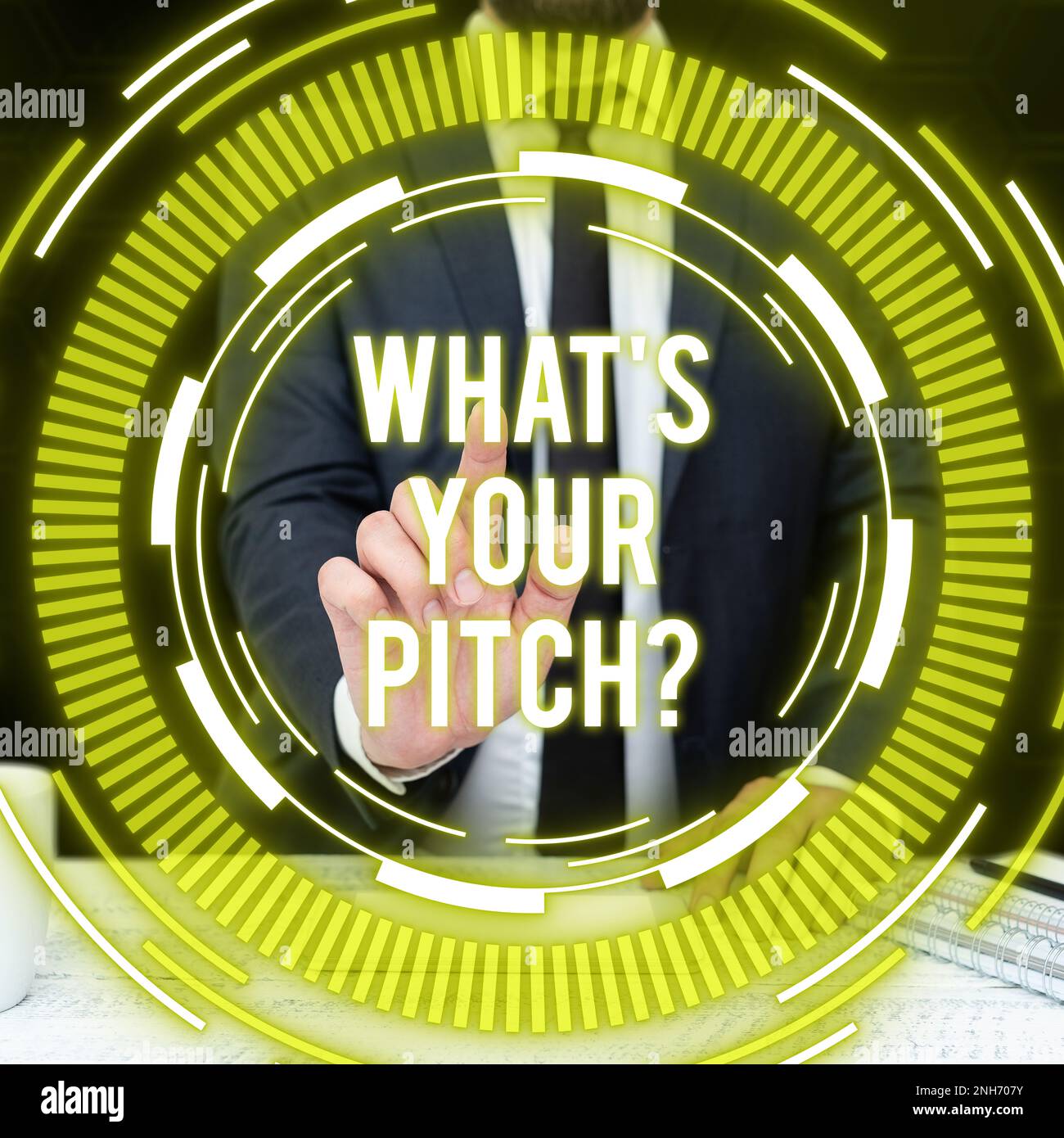 Hand writing sign What's Your Pitch. Business concept make a determined ...