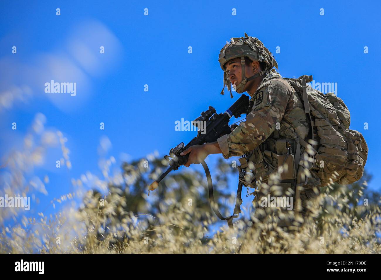 Alaska National Guard Pfc. Jericho Galleto, an infantryman assigned to ...