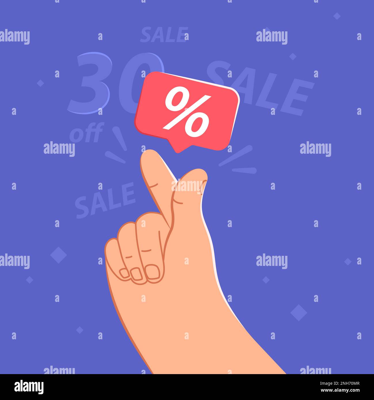 Sale 30 percent off sign by fingers gesture Stock Vector Image & Art ...