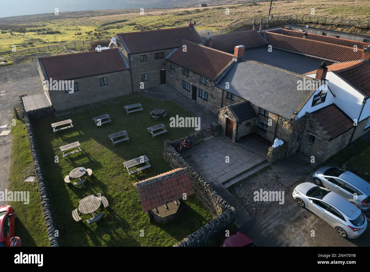 Aerial view of lion inn hi-res stock photography and images - Alamy