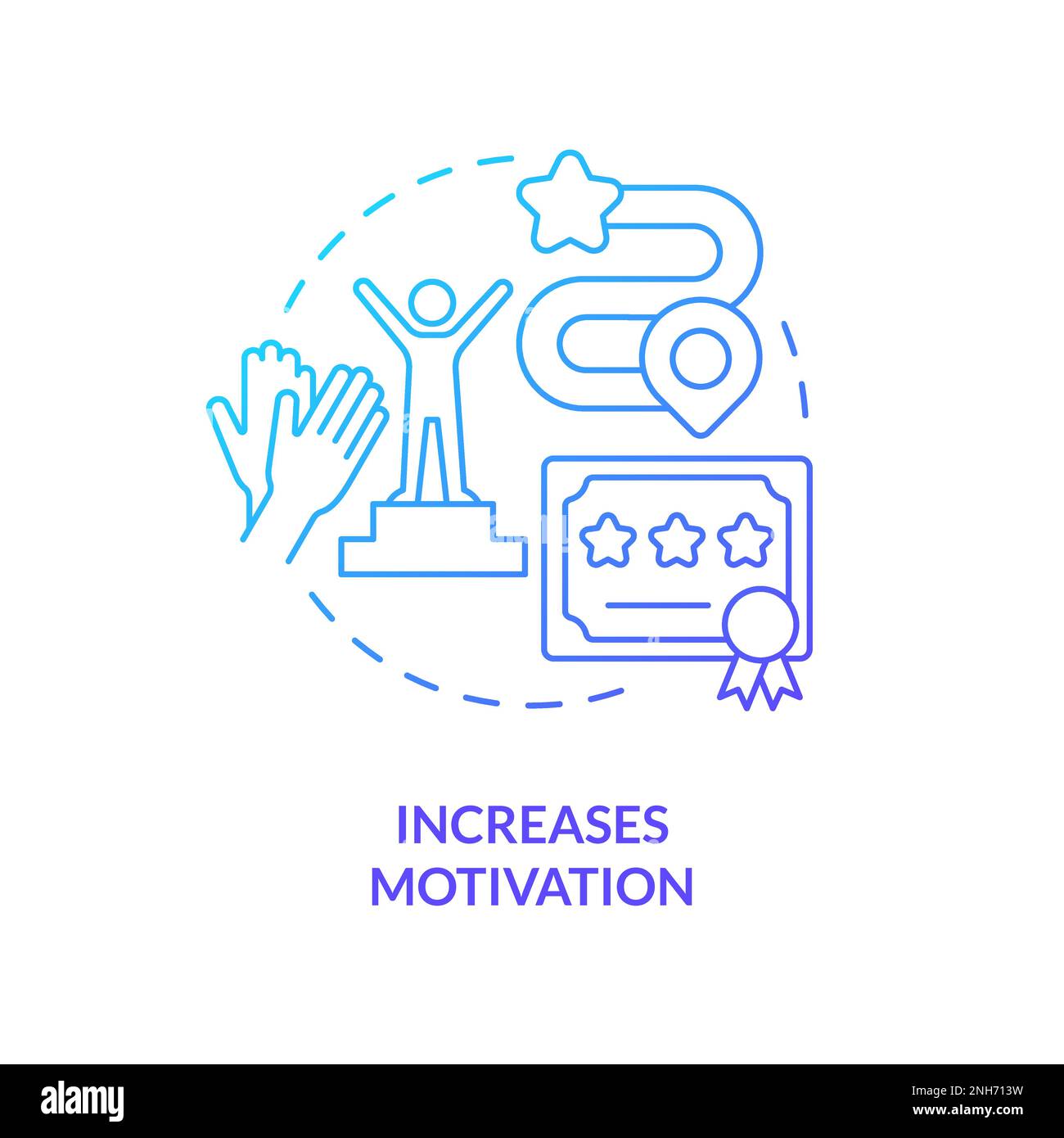 Increase motivation blue gradient concept icon Stock Vector Image & Art ...