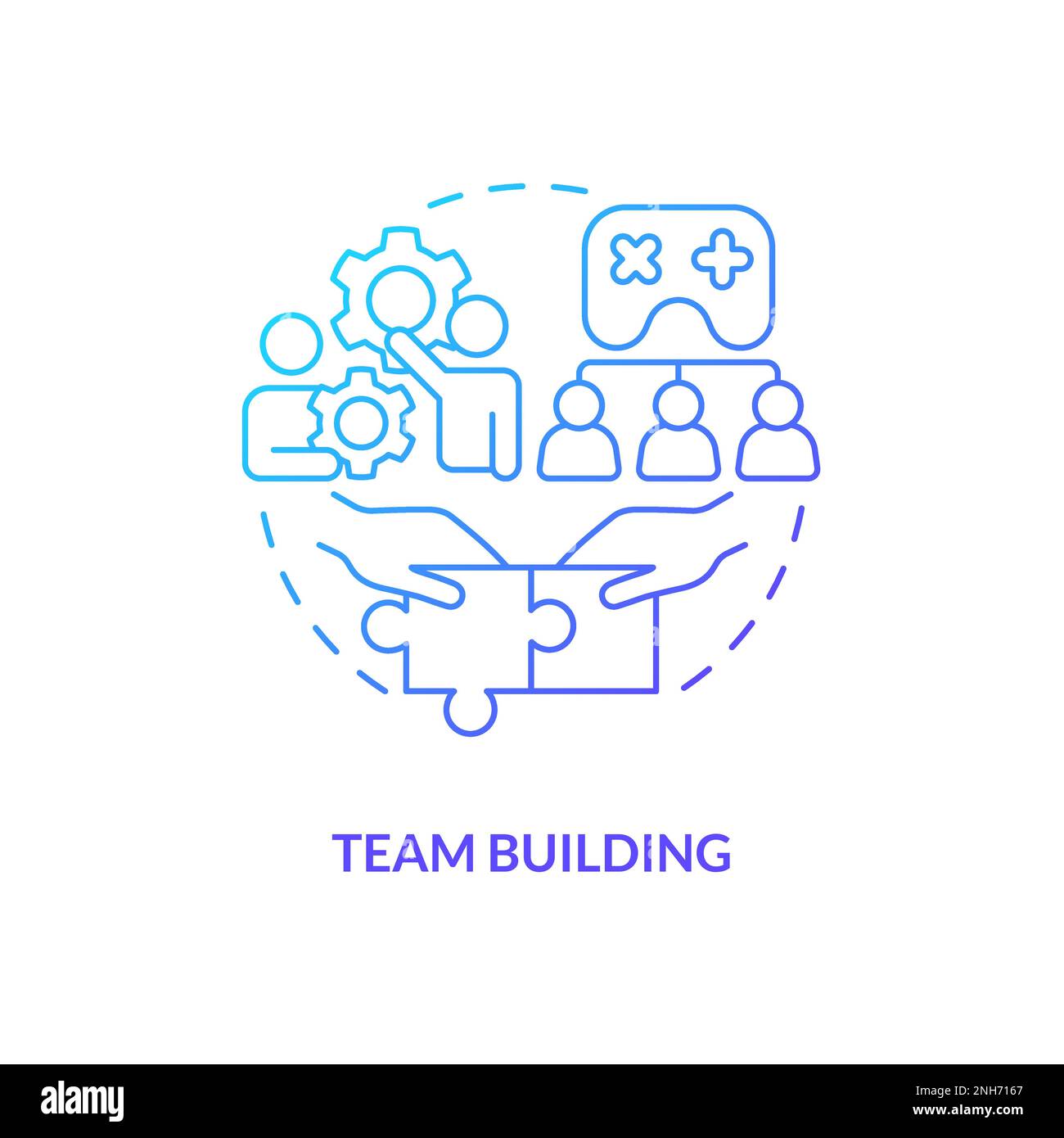 Team building blue gradient concept icon Stock Vector Image & Art - Alamy