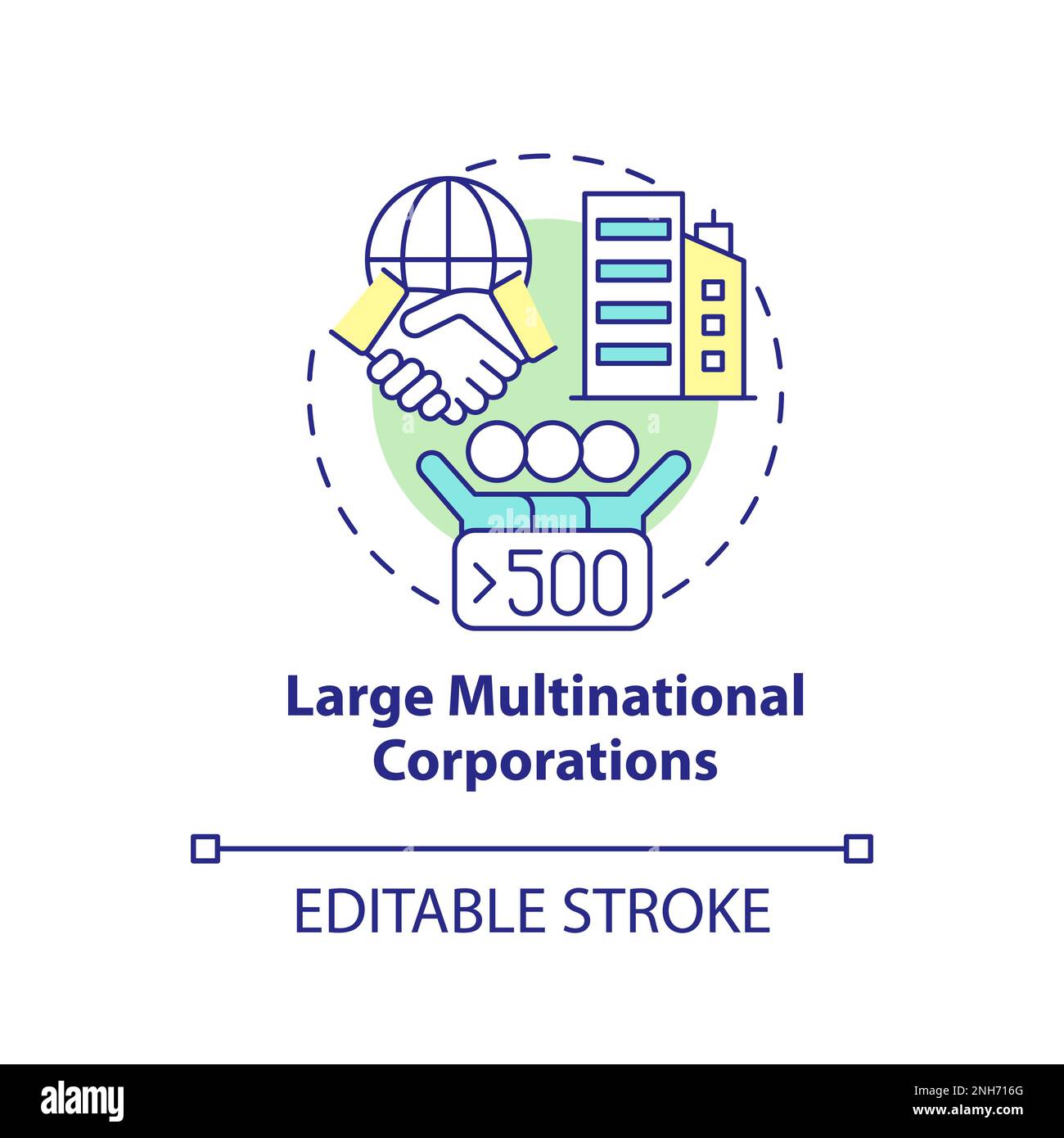 Large multinational corporations concept icon Stock Vector Image & Art ...