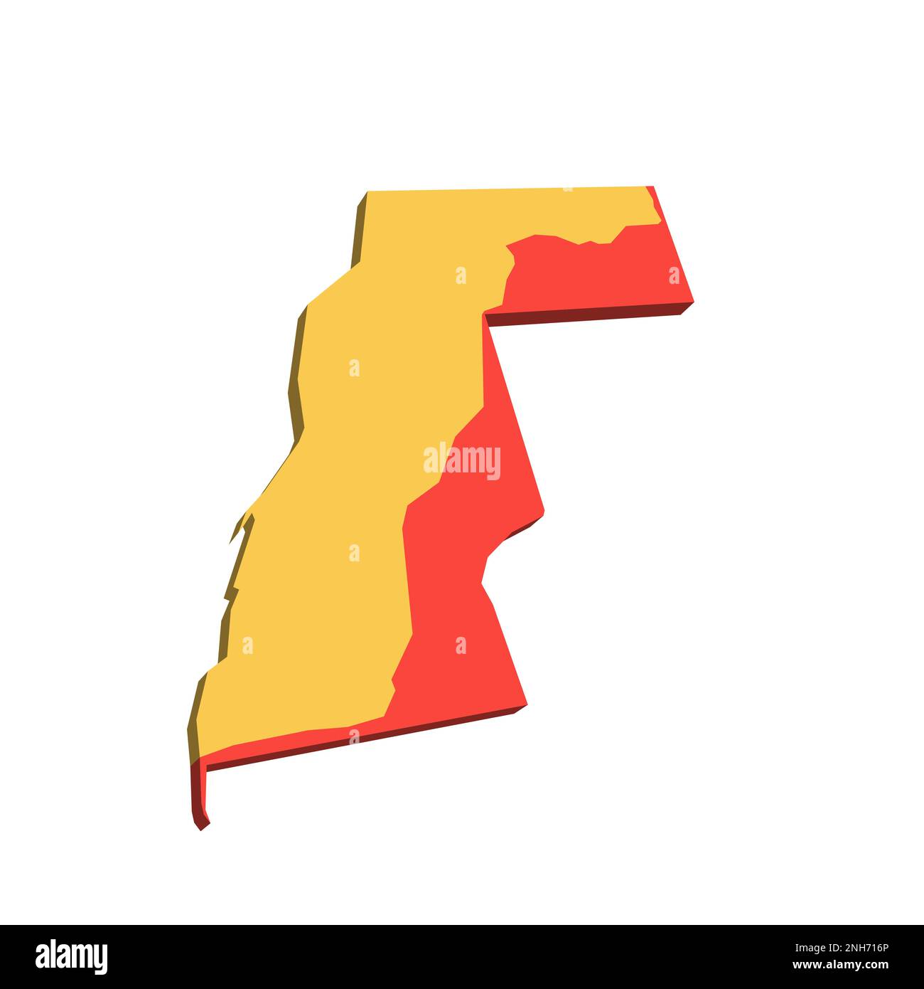 Western map of land divided between Morocco and Sahrawi Arab Democratic ...