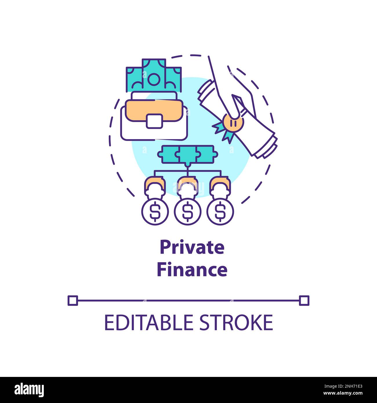 Private finance concept icon Stock Vector Image & Art - Alamy