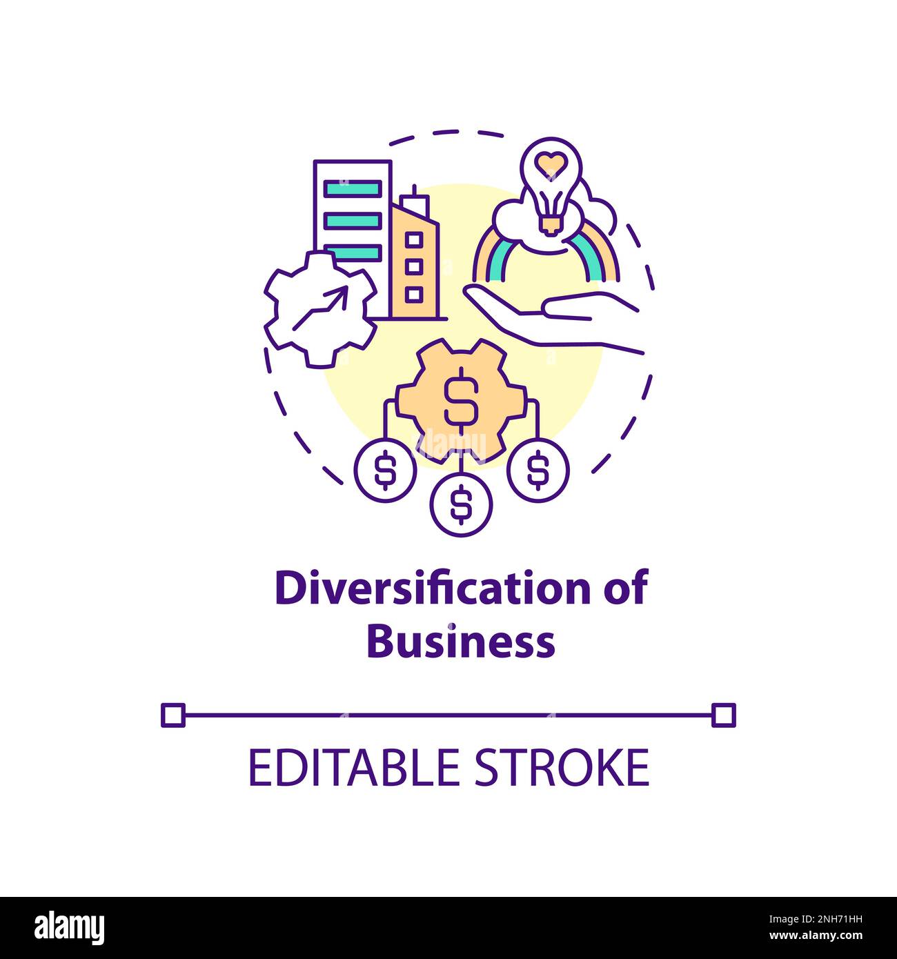 Diversification of business concept icon Stock Vector Image & Art - Alamy