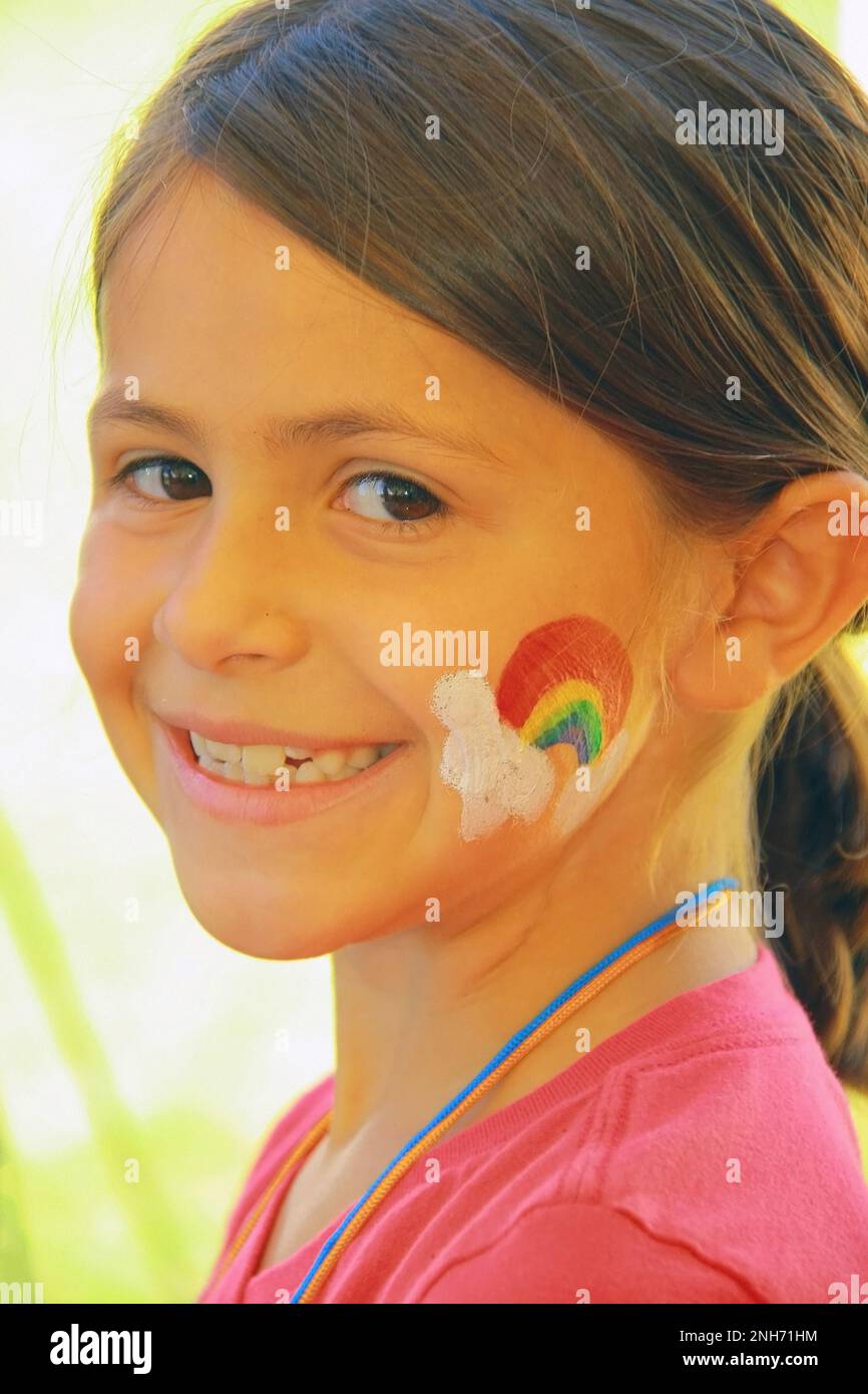 Rainbow Face Paint Cheek