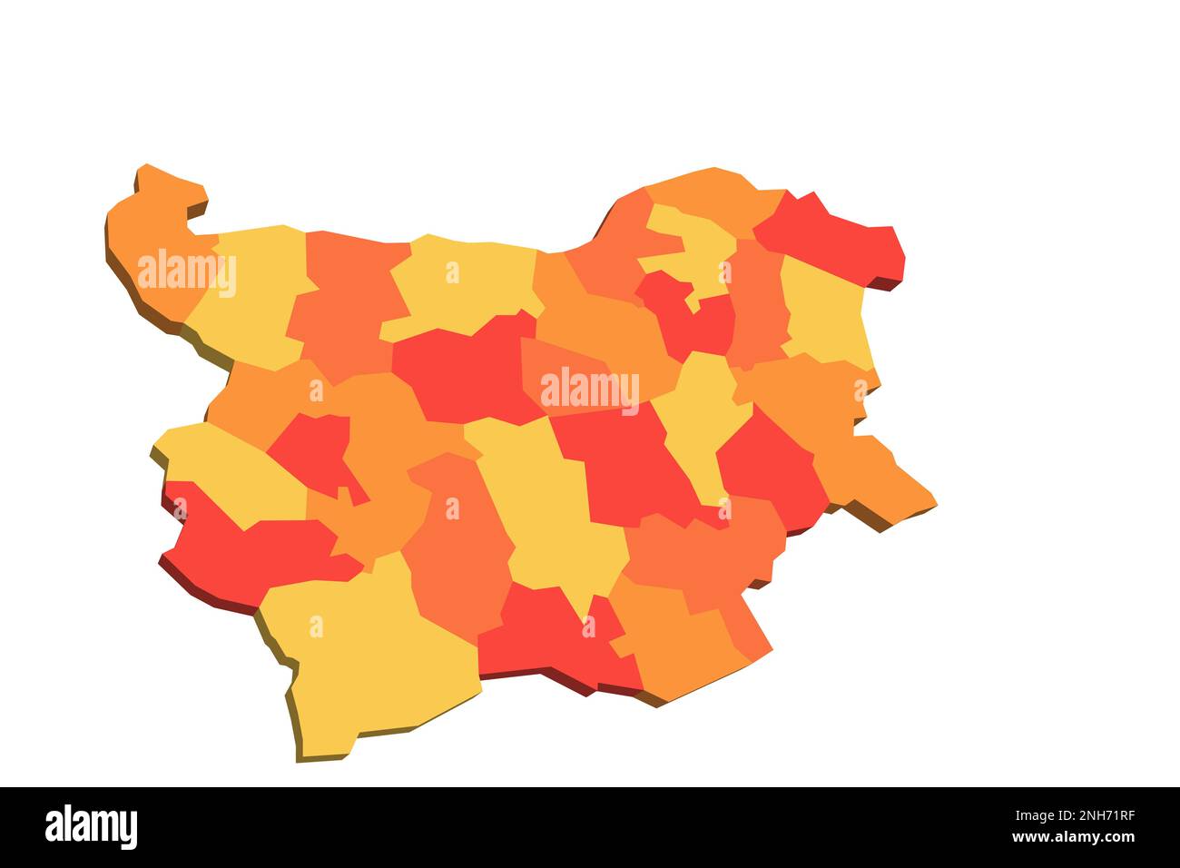Bulgaria political map of administrative divisions - provinces and ...