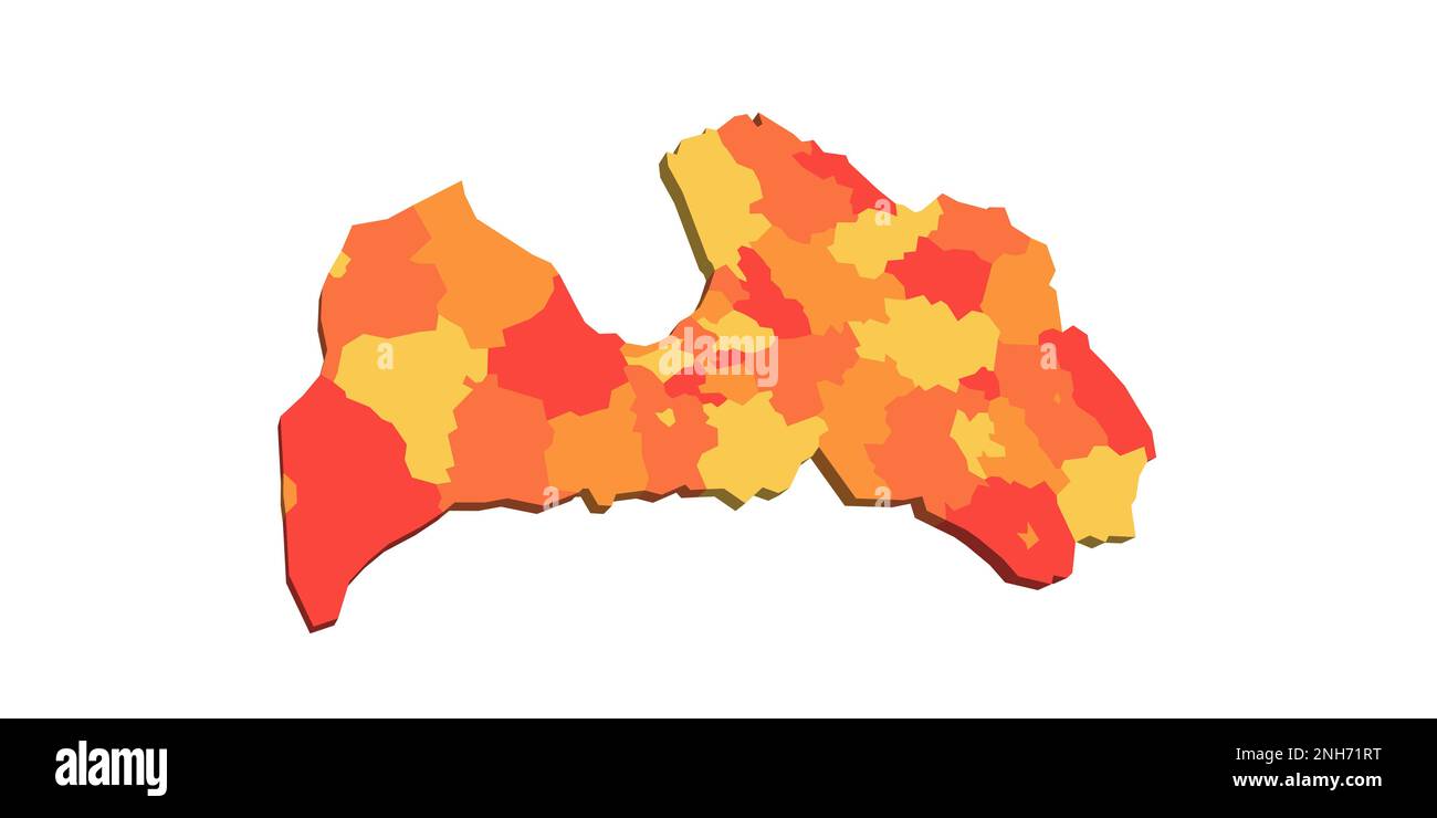 Latvia political map of administrative divisions - municipalities and ...