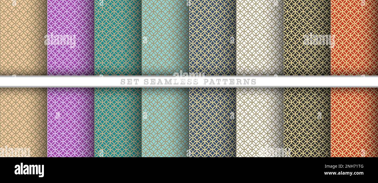 A set of seamless patterns for creative design. Original ornament for ...