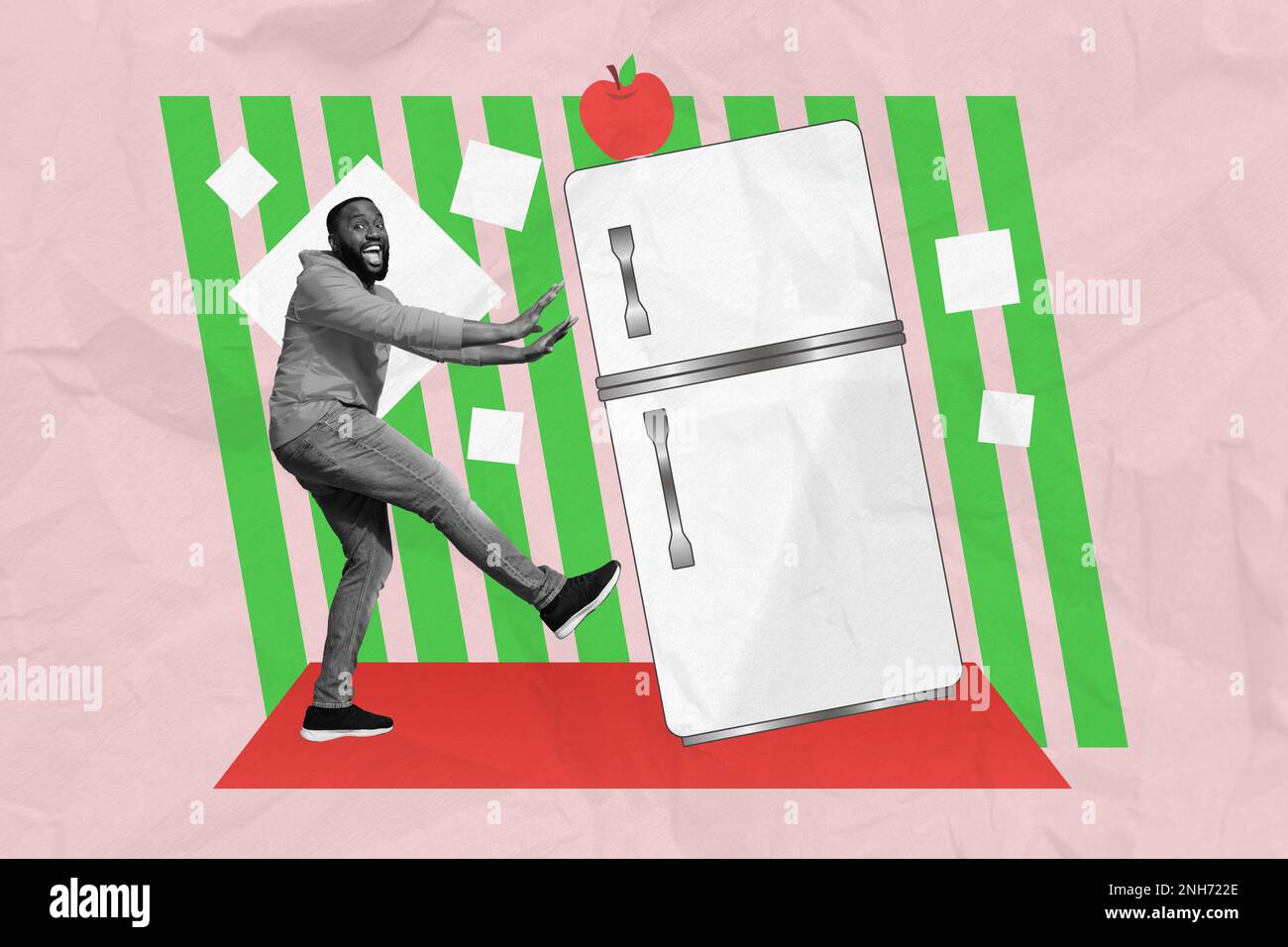 Man move fridge hi-res stock photography and images - Alamy