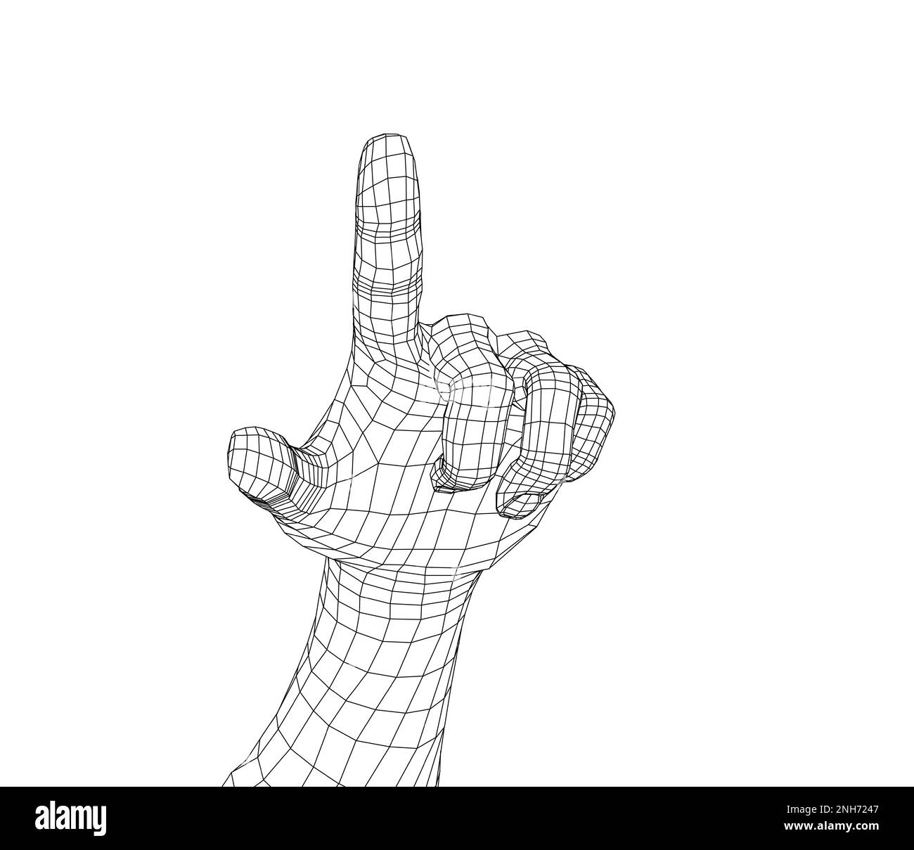 Female index finger pointing Black and White Stock Photos & Images - Alamy