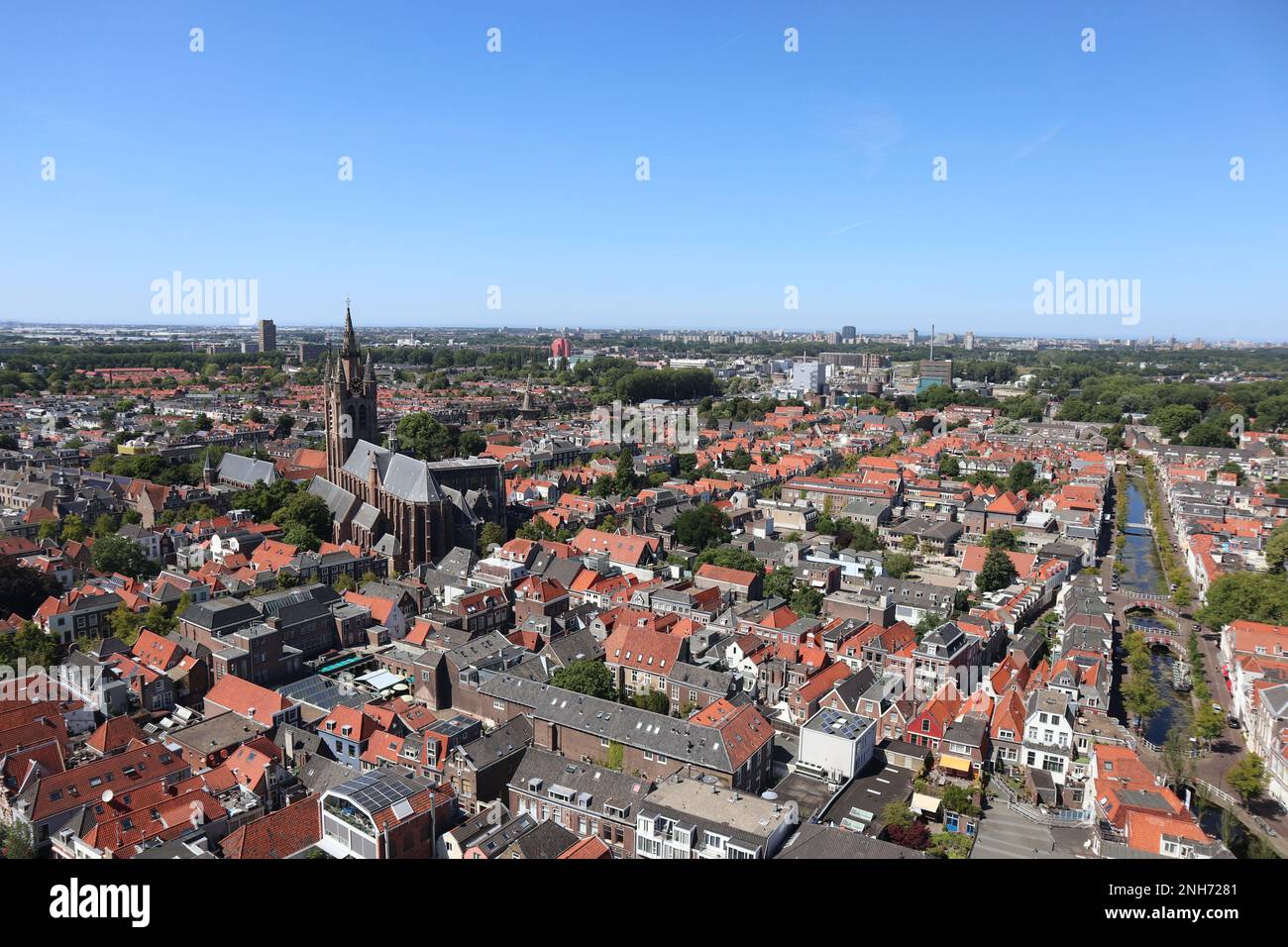Panorama view of old town in Delft, Netherlands Stock Photo - Alamy