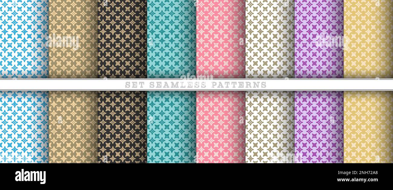 A set of seamless patterns for creative design. Original ornament for ...