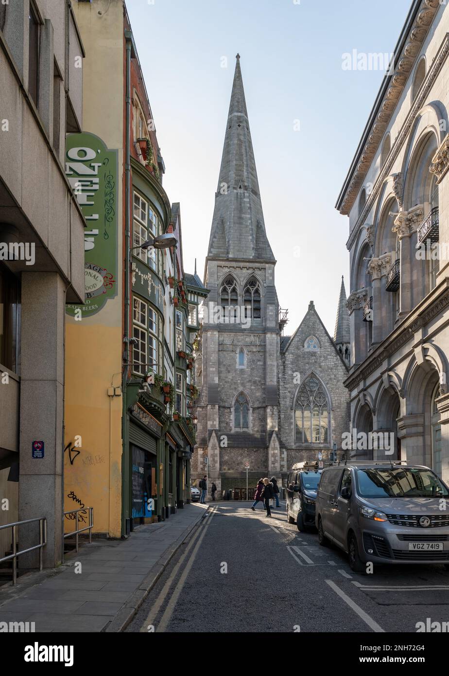 St Andrew's Church from Church Lane, Dublin, Ireland Stock Photo - Alamy
