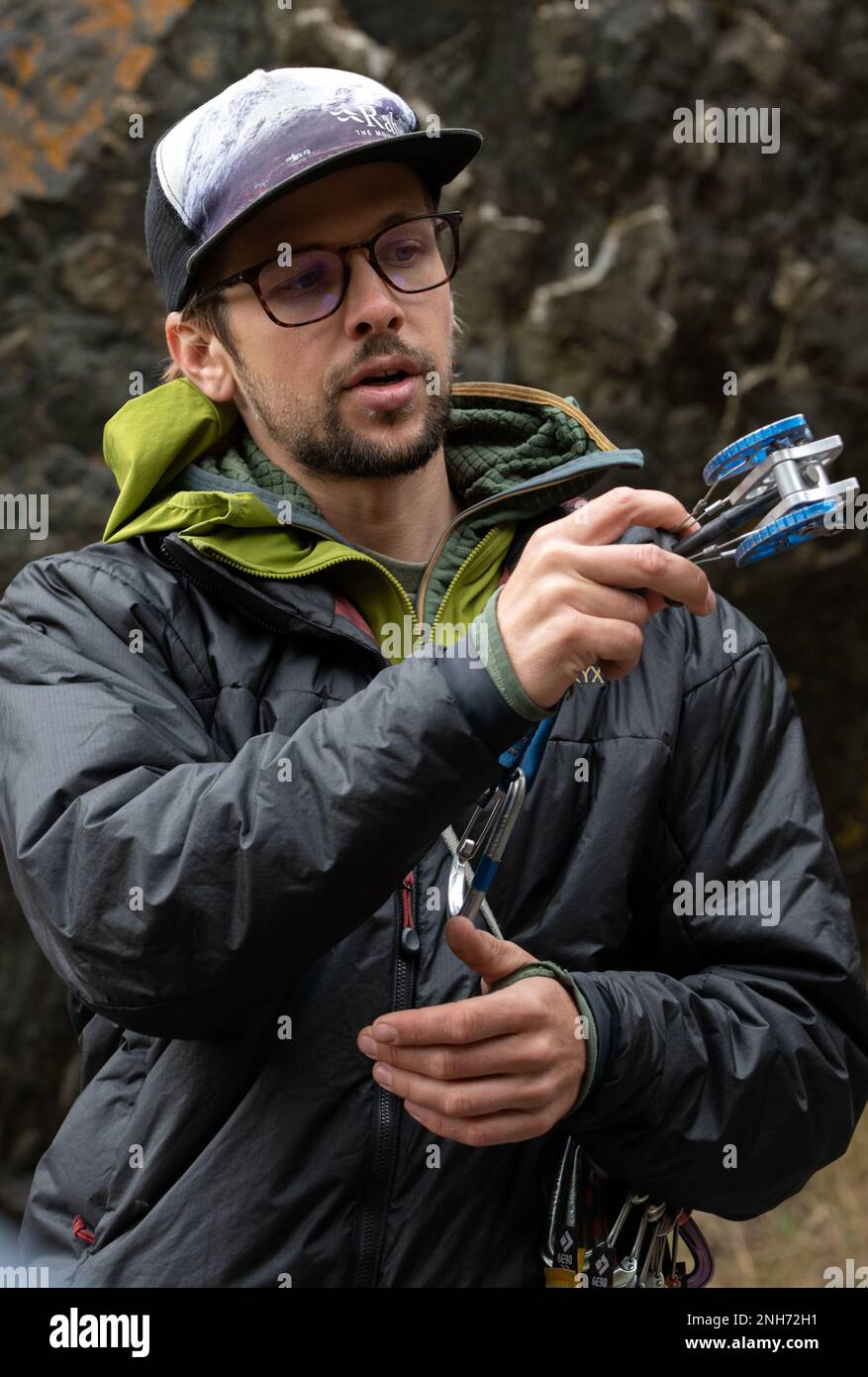 Xander Bianchi, a technical rigging instructor from Ouray, Colorado ...